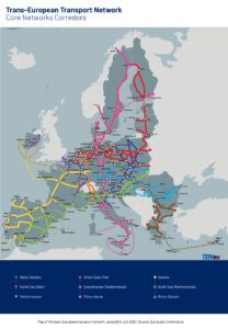 The Trans-European Transport Network extends to the East